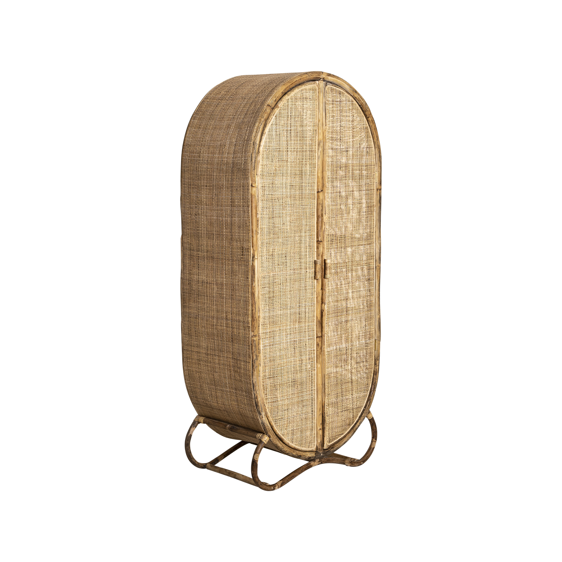 Armoire arrondie en rotin RIM - Made in Meubles